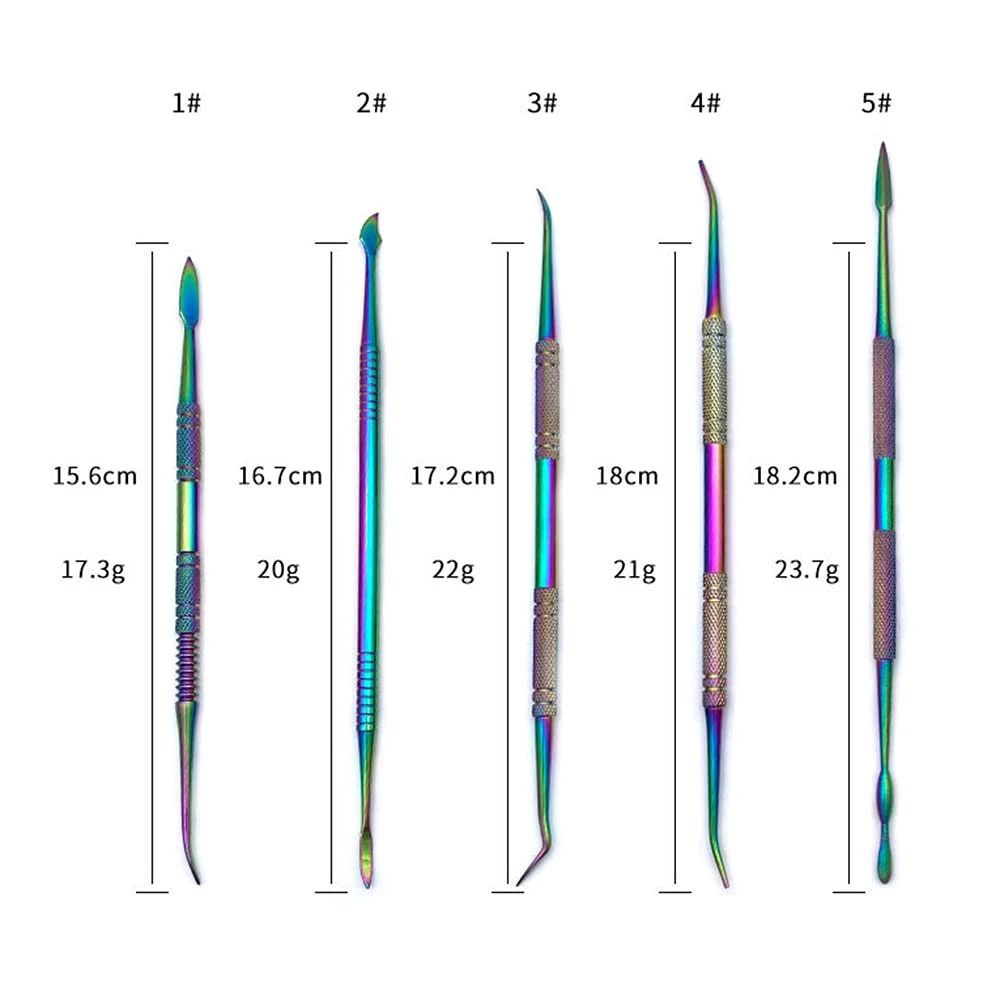 Dental Lab Kit 10 Pcs Titanium Color Wax Carving Set